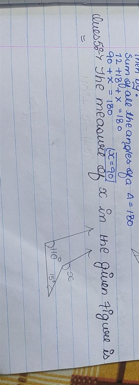 The Measure Of X Into The Given Figure Is