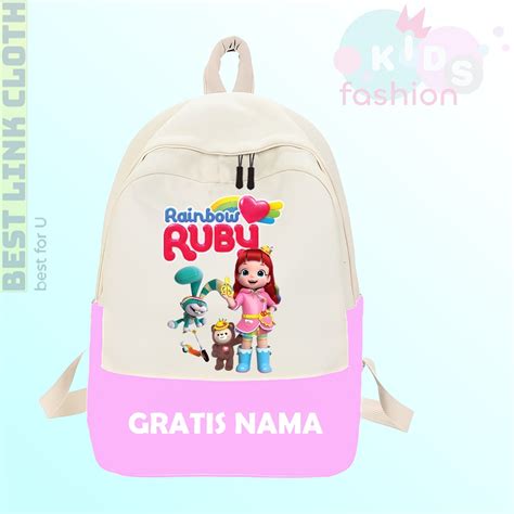 Rainbow Ruby Thunderbell Kindergarten Elementary School Bag Free Name Shopee Philippines