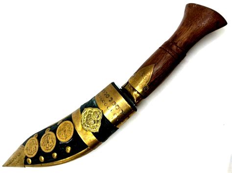Vintage Middle Eastern Knife In Leather Brass Sheath 4645695979