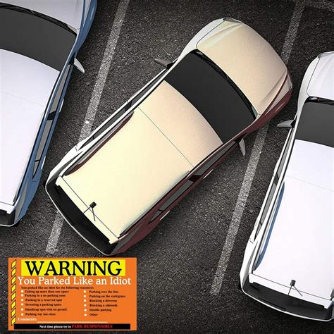 Multi Reasons Violation Bad Parking Notes Funny Labels For Hilarious