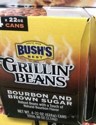 Bushs Best Bourbon And Brown Sugar Grillin Beans 4 Ea Nutrition