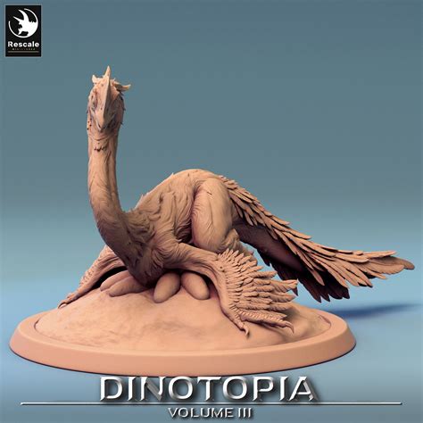 Oviraptor Brood Dinotopia 3 Rescale Miniatures 3d Printed Model