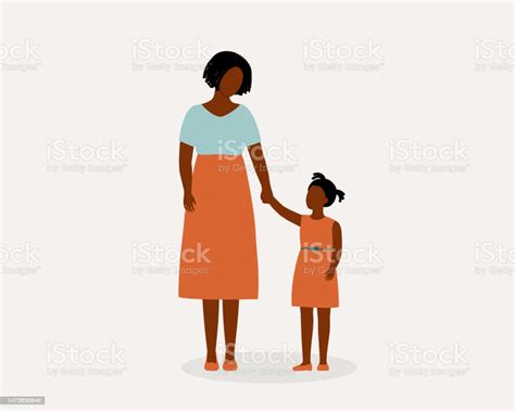 Black Mother And Daughter Art