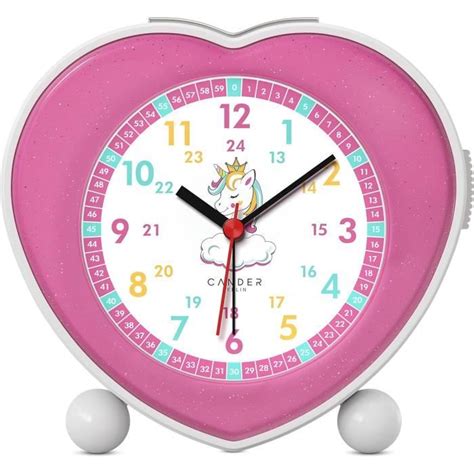 Mnu 1012 M Réveil Pour Enfant Paillettes Silencieux Licorne Rose