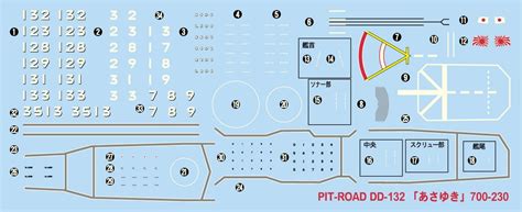 Jmsdf Destroyer Dd 151 Asagiri With Decal 2pcs