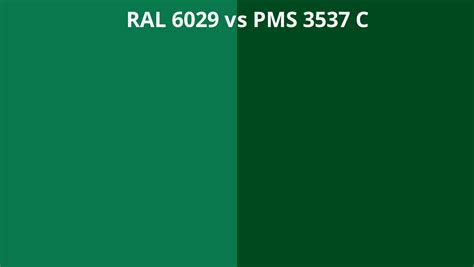 Ral 6029 Vs Pms 3537 C Ral Colour Chart Uk