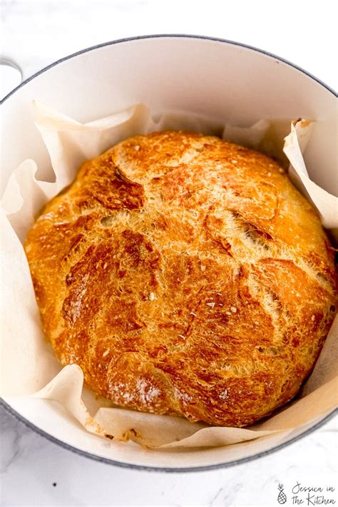 No Knead Bread Dutch Oven Bread Jessica In The Kitchen