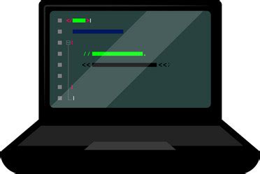 Programming Code On A Laptop Screen Royalty Free Vector