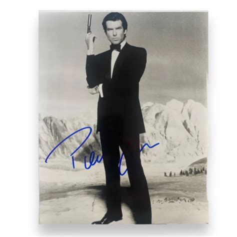 Pierce Brosnan James Bond 007 Autographed Signed 8x10 Black And White Photo 1000 Picclick Au