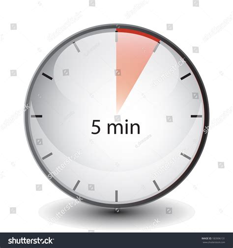 5 Minutes Timer Stock Vector 183996131 Shutterstock