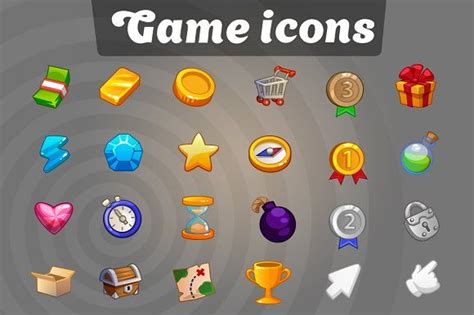 Icon Set For Ui Mobile Game Game Interface Icon Set Mobile Game