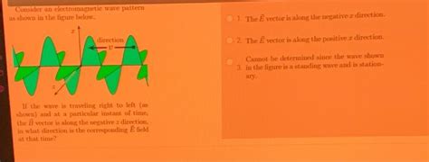Solved Consider An Electromagnetic Wave Pattern As Shown In