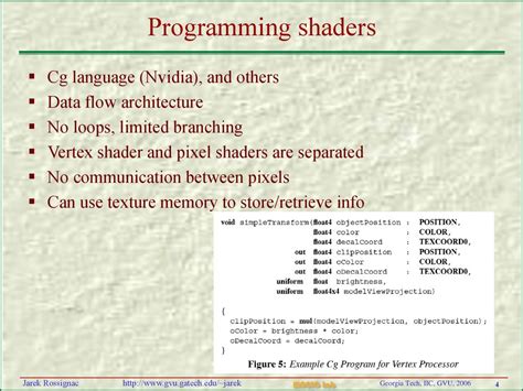 GPU And Effects Graphics Pipeline Programmable Shaders Special Effects