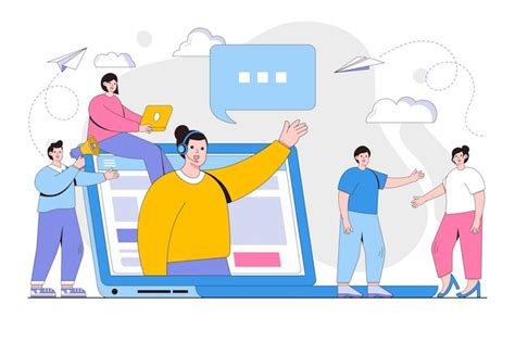 Premium Vector Vector Illustration Of Customer Service Male Hotline Operator Advises Client