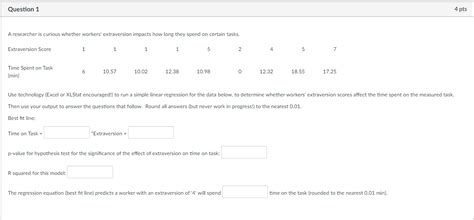Solved Question 1 4 Pts A Researcher Is Curious Whether