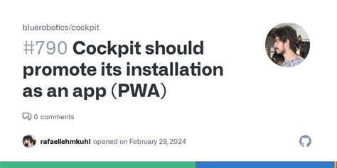 Cockpit Should Promote Its Installation As An App Pwa Issue
