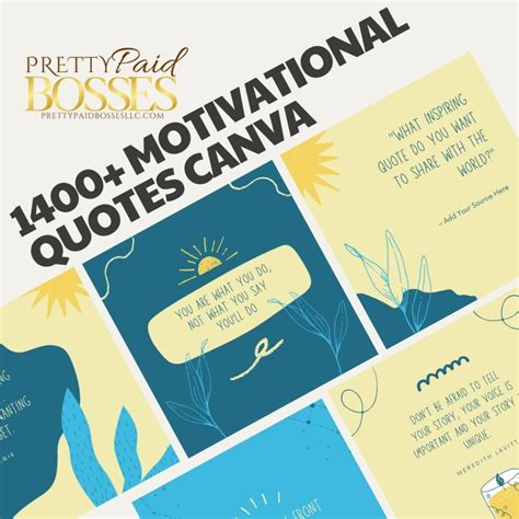 1400 Motivational Quotes Canva Pretty Paid Bosses