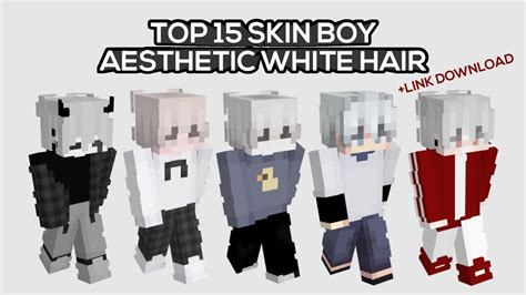Top 15 Skin Minecraft Boy Aesthetic White Hair Mcpe Indonesia Youtube