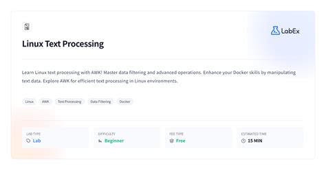 Linux Text Processing Labex