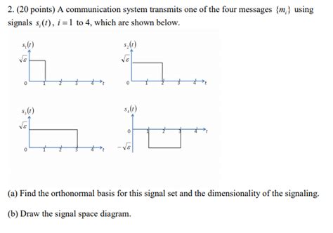Solved 2 20 Points A Communication System Transmits One