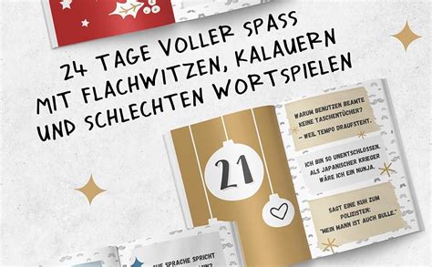 Dad Jokes Adventskalender 24 Tage Flachwitze Kalauer Und Schlechte