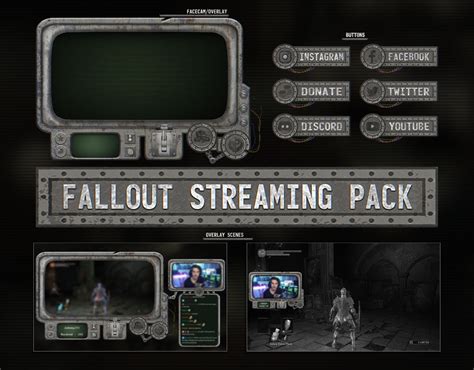 Fallout Stream Overlay Package Twitch And Youtube Gaming Etsy Canada