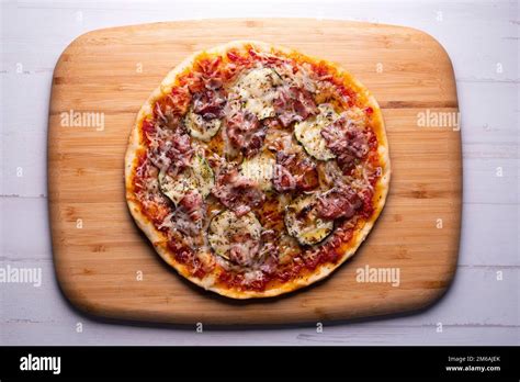 Bacon Pizza Neapolitan Pizza With Tomato Sauce Cheese Ham And