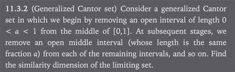 Solved 1132 Generalized Cantor Set Consider A Solved 1132 Generalized Cantor Set Consider A