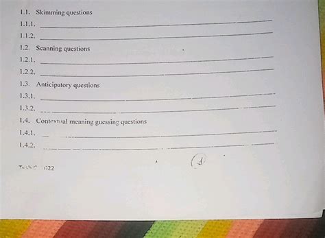 11 Skimming Questions 111 112 12 Scanning StudyX