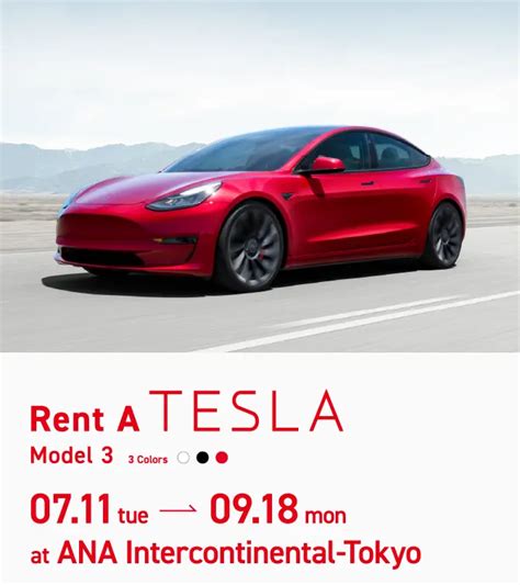 Tesla Model 3 テスラ限定導入！｜ ニッポンレンタカー