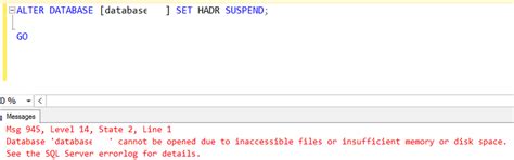 “database ‘x Cannot Be Opened Due To Inaccessible Files Or
