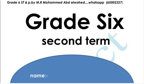 مذكرة انجليزي سادس ف2 أ محمد عبدالواحد مدرستي