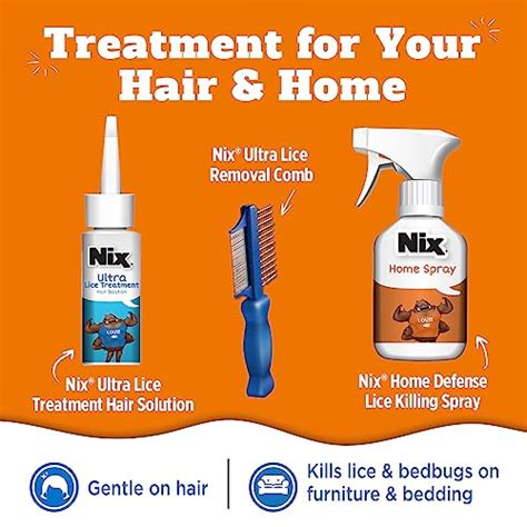 Nix Ultra Lice Removal Kit Lice Treatment Hair Solution 3 4 Fl Oz