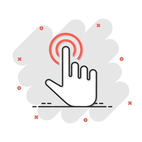 premium vector click mouse icon in comic style pointer vector cartoon