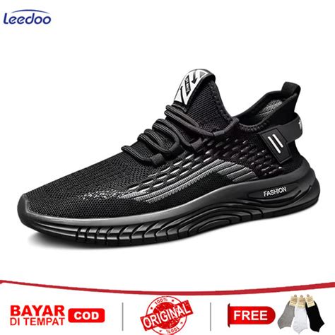 Promo Leedoo Sepatu Pria Sneakers Running Sepatu Tali Casual Formal