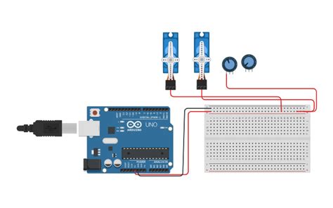 Circuit Design Bra Robotisé Tinkercad