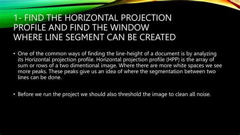 Line And Word Segmentation For Handwriting Recognition Pptx