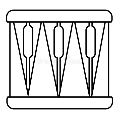 Bass Drum Icon Simple Style Stock Vector Illustration Of Drumset
