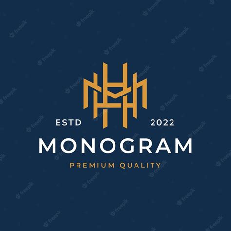 Premium Vector Monogram Initial Letter Hhm Logo Design Business