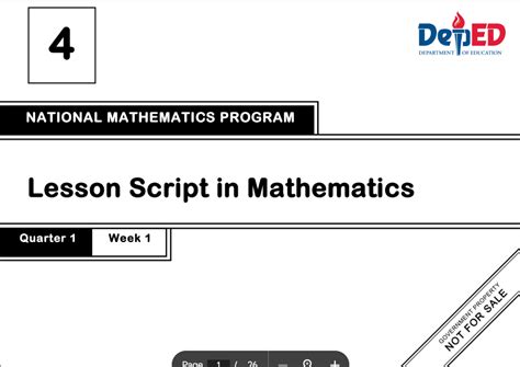 Deped Memos Orders And Results National Mathematics Program Nmp Grade 4