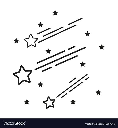 Black Shooting Stars Christmas Space Background Vector Image