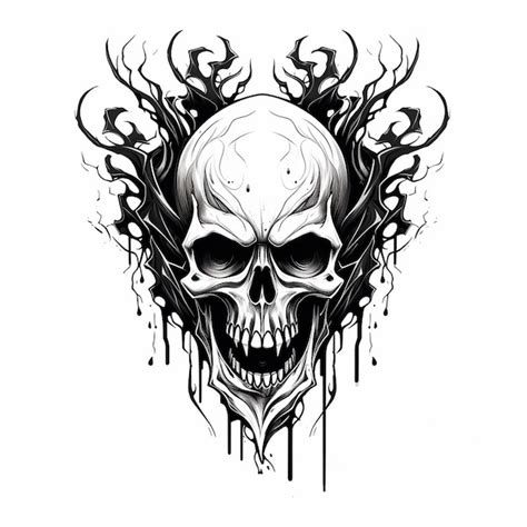 Premium Ai Image Skull With Shadow
