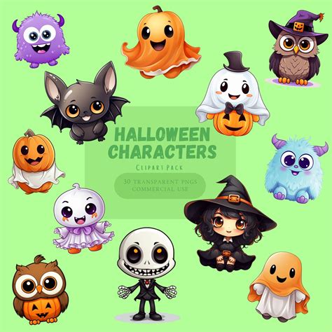 Halloween Characters Clip Art Friendly Halloween Characters Cute