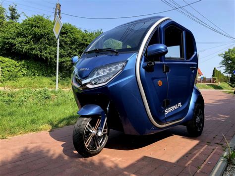 Mini SamochÓd Sarini Fibi 50 3 Kołowy 2500w 72v 50ah Kolor Niebieski Lifepo4 Salon 2 Kółka