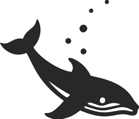 Stylized Whale With Ocean Waves Royalty Free Vector Image
