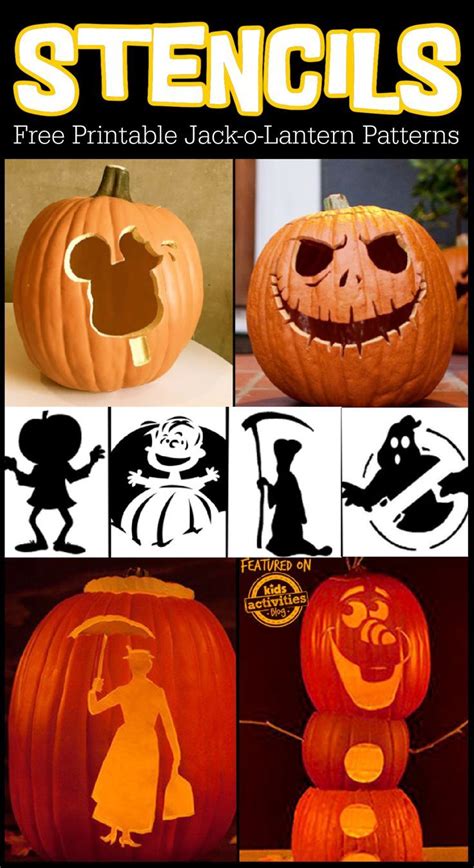 35 Of The Best Jack O Lantern Stencil Patterns Pumpkin Carving
