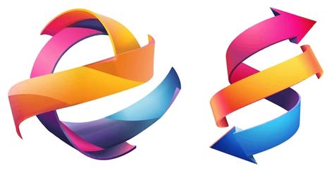 Premium Vector Flip Arrows Colorful Pointer And Open Icon