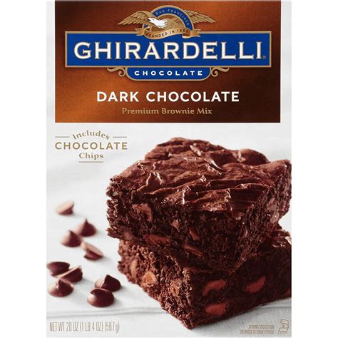 Ghirardelli Dark Chocolate Brownie Mix 20 Ounce Boxes Pack Of 4