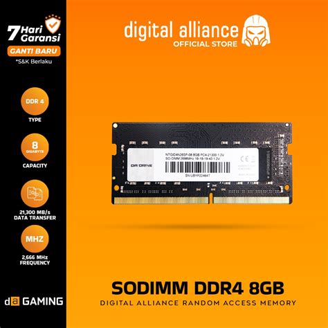 Jual Ram Da Sodimm 4gb 8gb 16gb Ddr4 2666mhz Pc4 21300 Memory Laptop Notebook Gaming