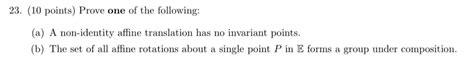 23 10 Points Prove One Of The Following A A Chegg Com